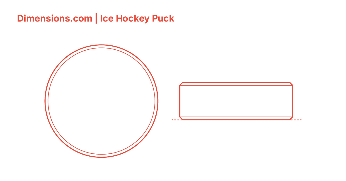 Ice Hockey Puck Dimensions & Drawings | Dimensions.com