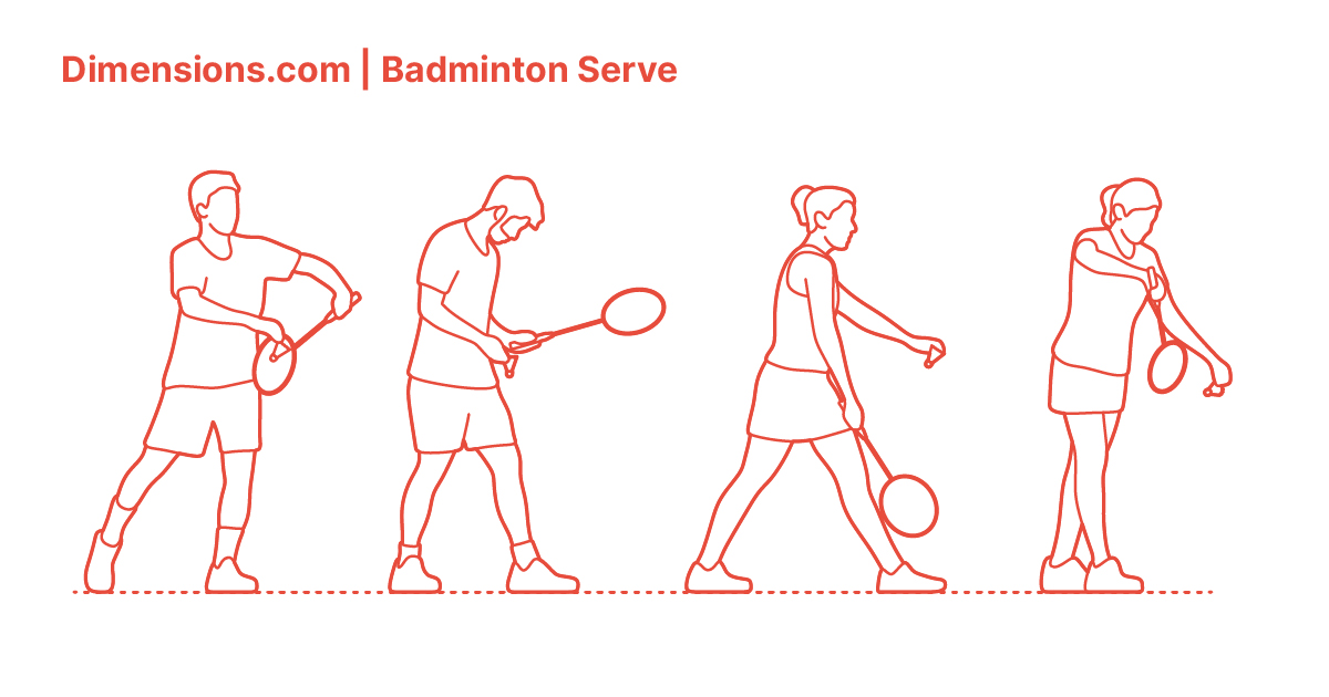Badminton Serve Dimensions & Drawings | Dimensions.com