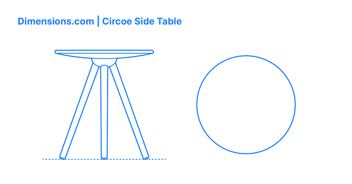 Circoe Side Table Dimensions & Drawings | Dimensions.com