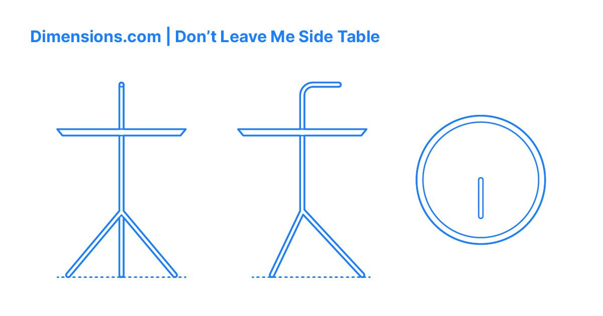 Don’t Leave Me Side Table Dimensions & Drawings | Dimensions.com