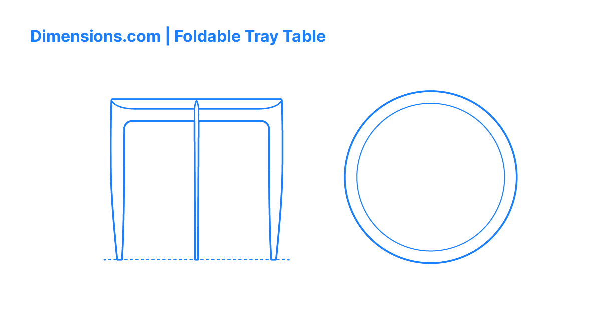 Foldable Tray Table Dimensions & Drawings | Dimensions.com