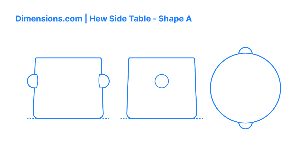 Hew Side Table - Shape A Dimensions & Drawings | Dimensions.com