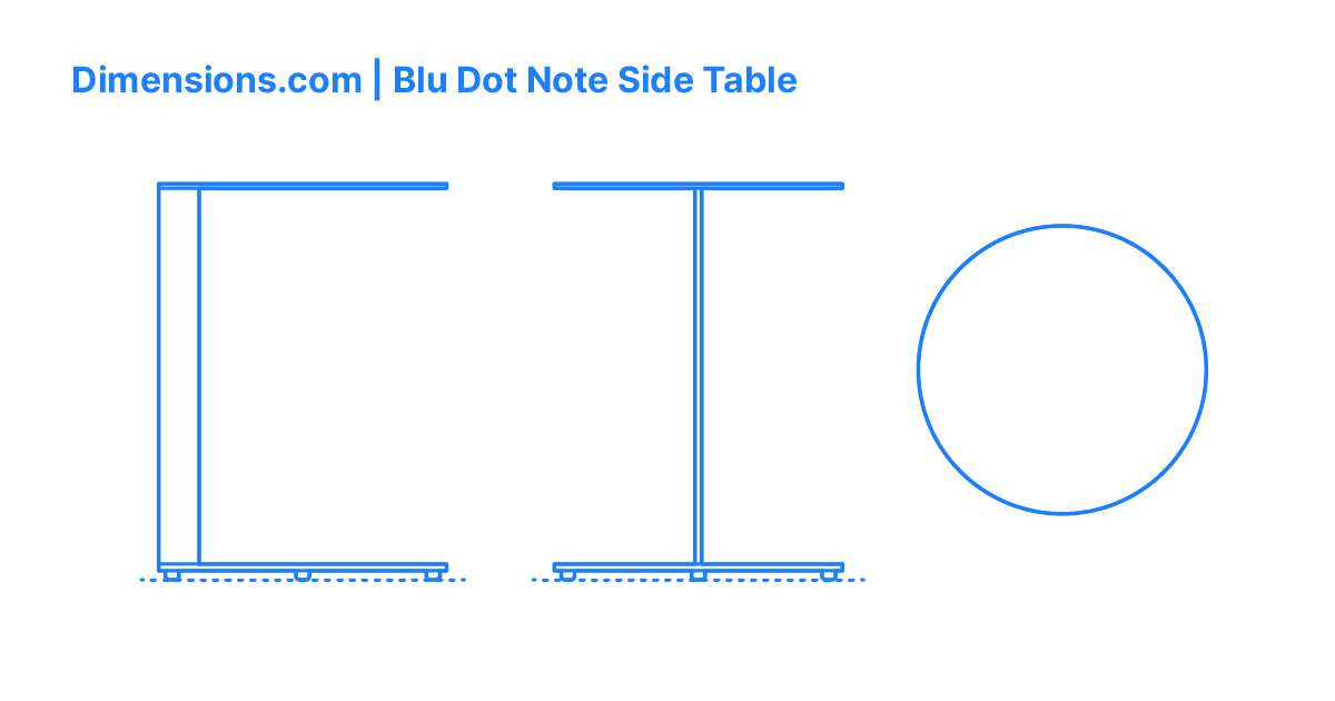 Blu Dot Note Side Table Dimensions & Drawings | Dimensions.com