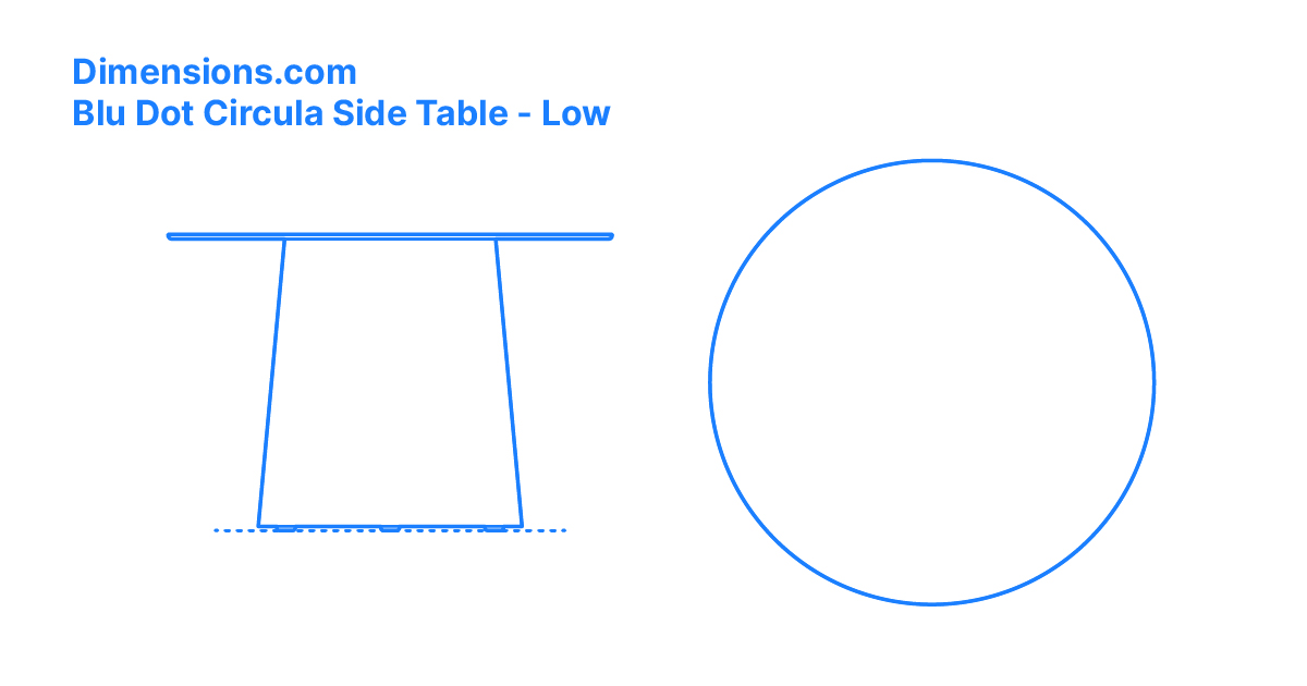 Blu Dot Circula Side Table - Low Dimensions & Drawings | Dimensions.com