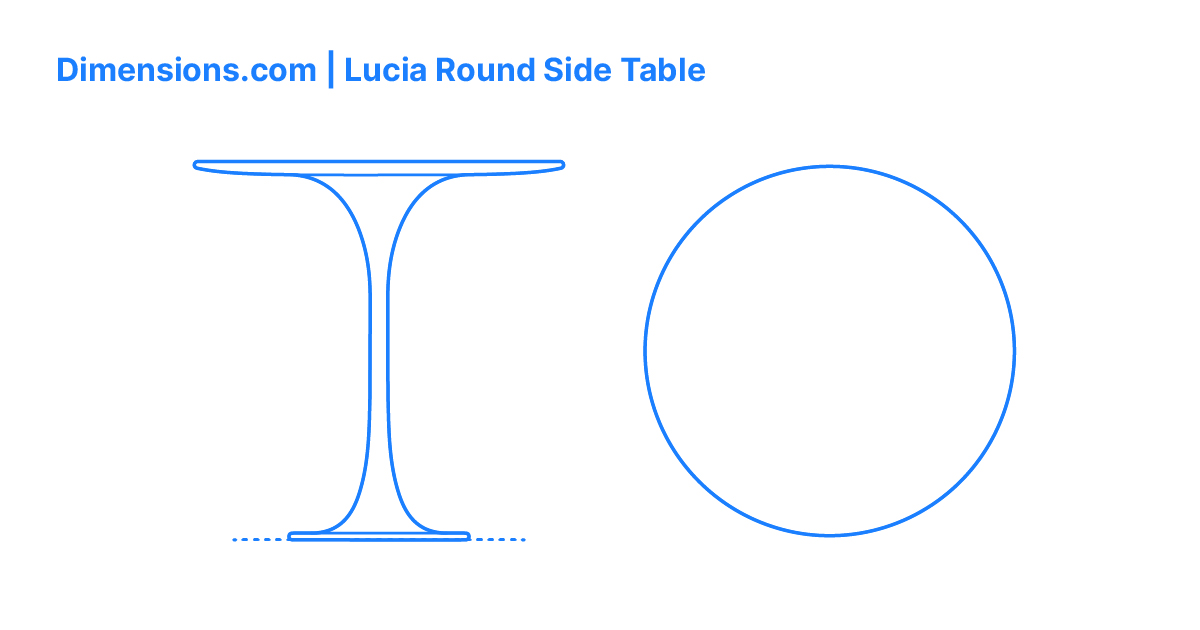 Lucia Round Side Table Dimensions & Drawings | Dimensions.com