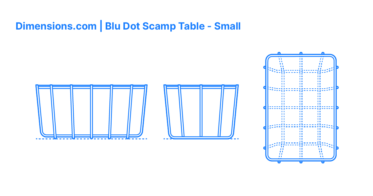 Blu Dot Scamp Table - Small Dimensions & Drawings | Dimensions.com