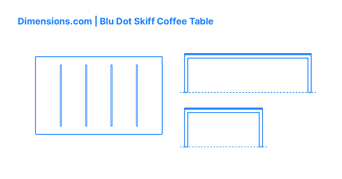 Blu Dot Skiff Coffee Table Dimensions & Drawings | Dimensions.com
