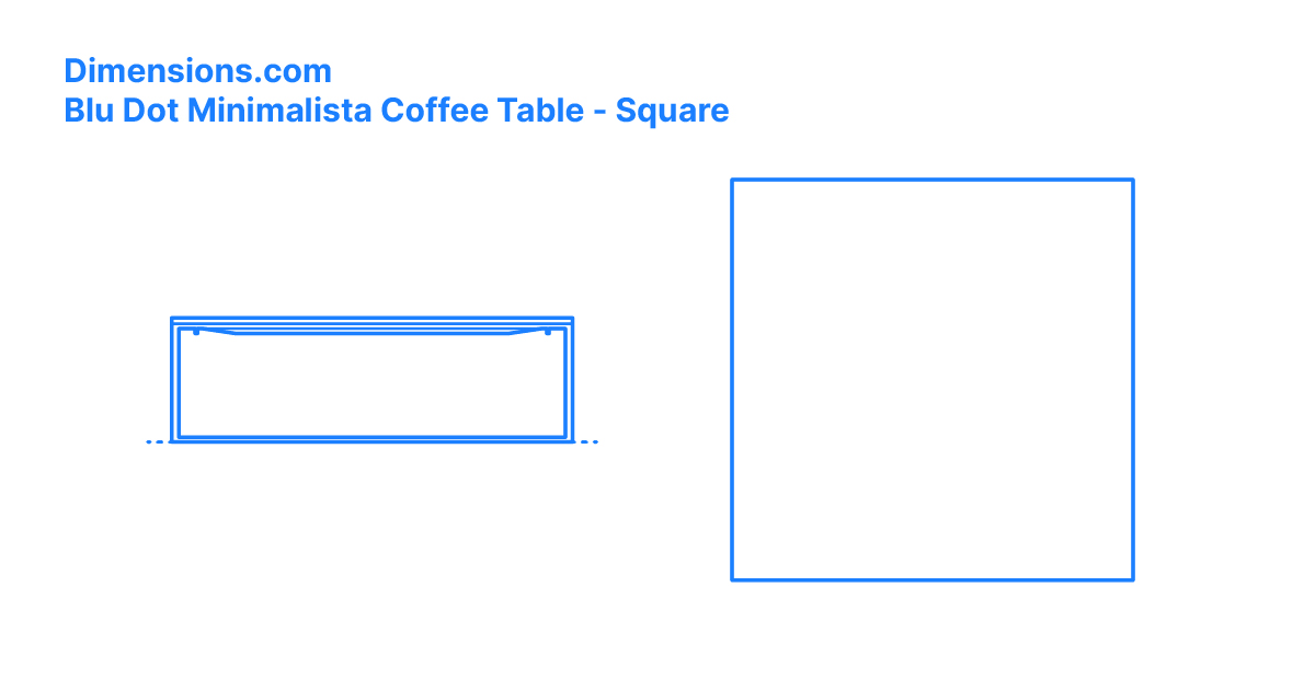 Blu Dot Minimalista Coffee Table - Square Dimensions & Drawings ...