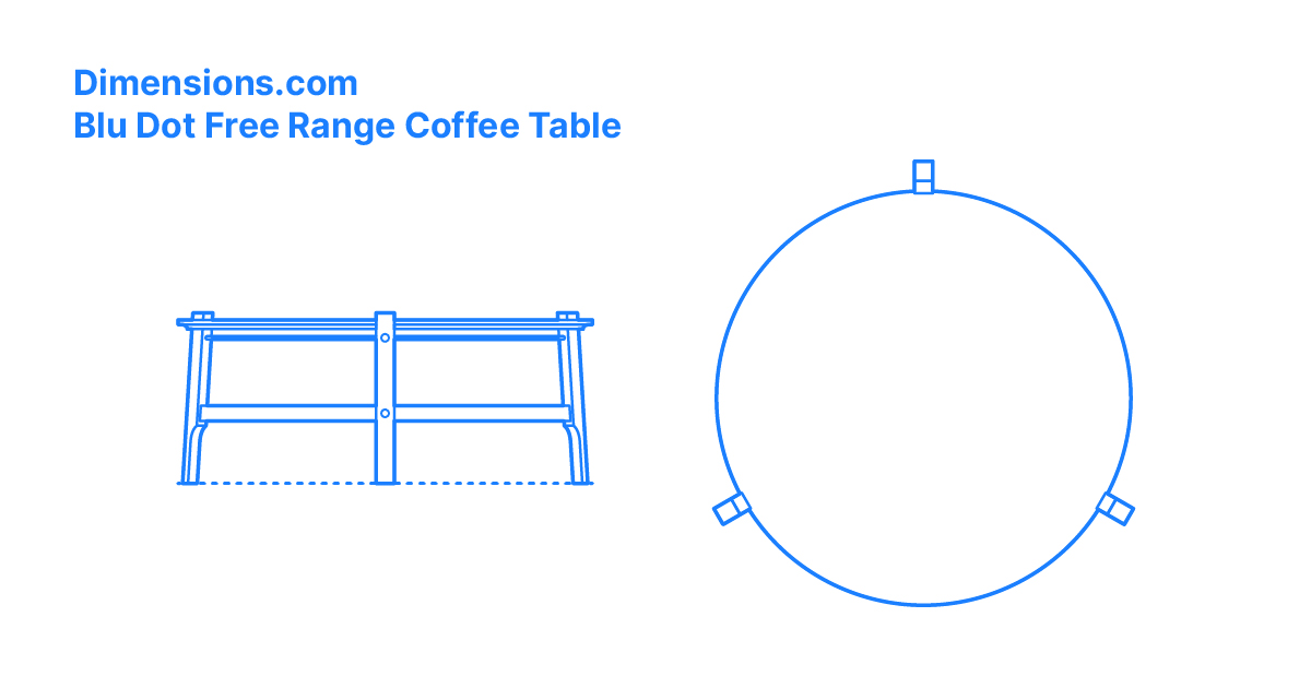 Blu Dot Free Range Coffee Table Dimensions & Drawings | Dimensions.com