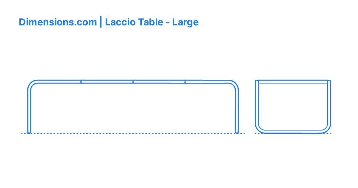 Laccio Table - Large Dimensions & Drawings | Dimensions.com