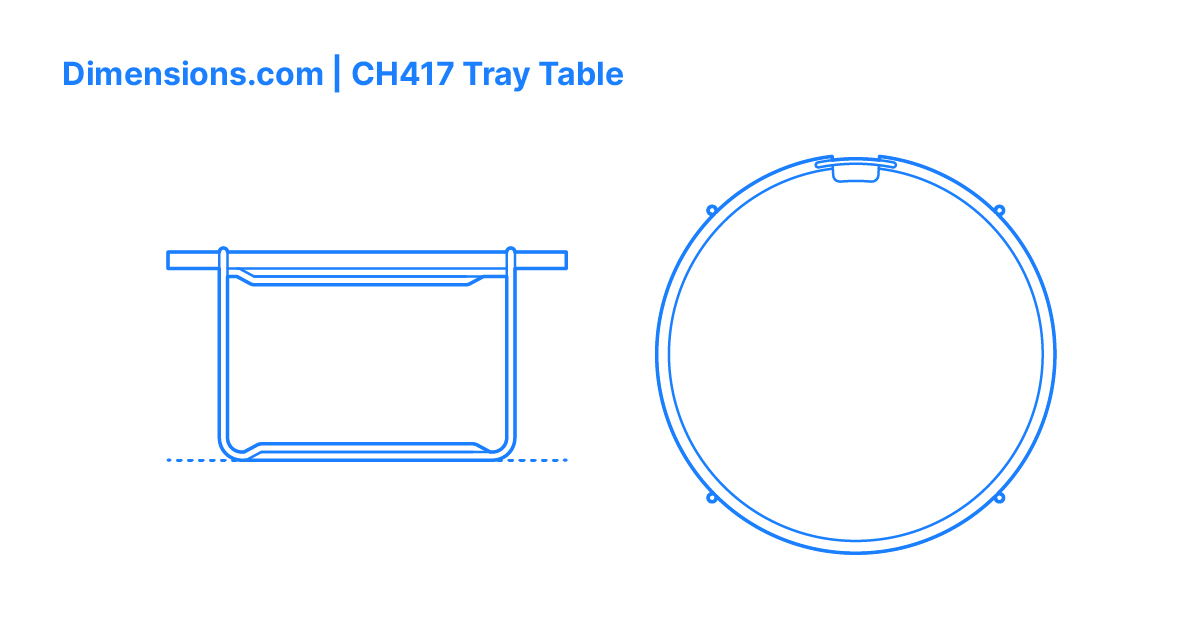 CH417 Tray Table Dimensions & Drawings | Dimensions.com