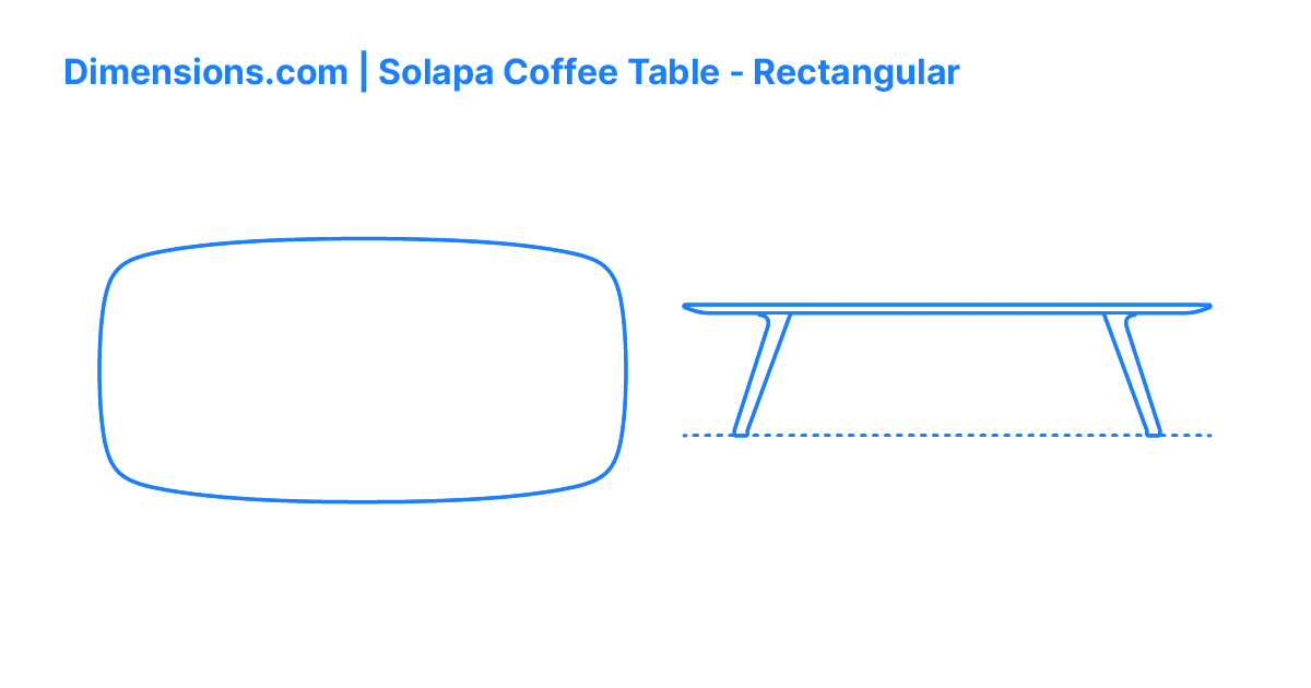 Solapa Coffee Table - Rectangular Dimensions & Drawings | Dimensions.com