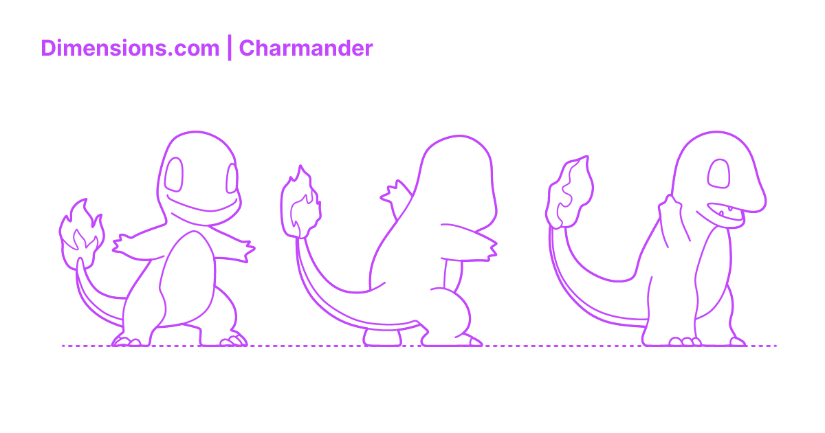 Charmander Dimensions & Drawings | Dimensions.com