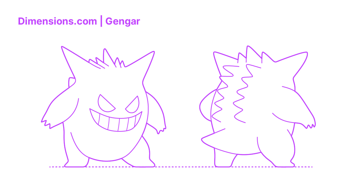 Gengar Dimensions & Drawings | Dimensions.com