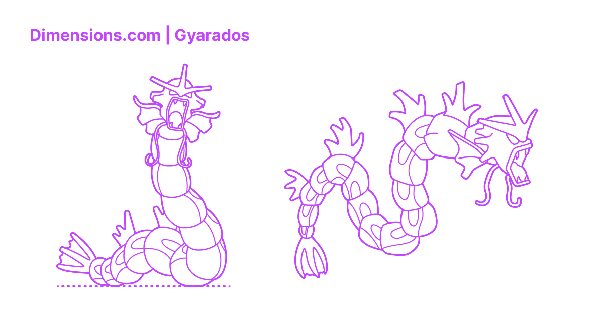 Gyarados Dimensions & Drawings | Dimensions.com