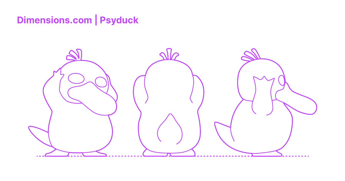 Psyduck Dimensions & Drawings | Dimensions.com