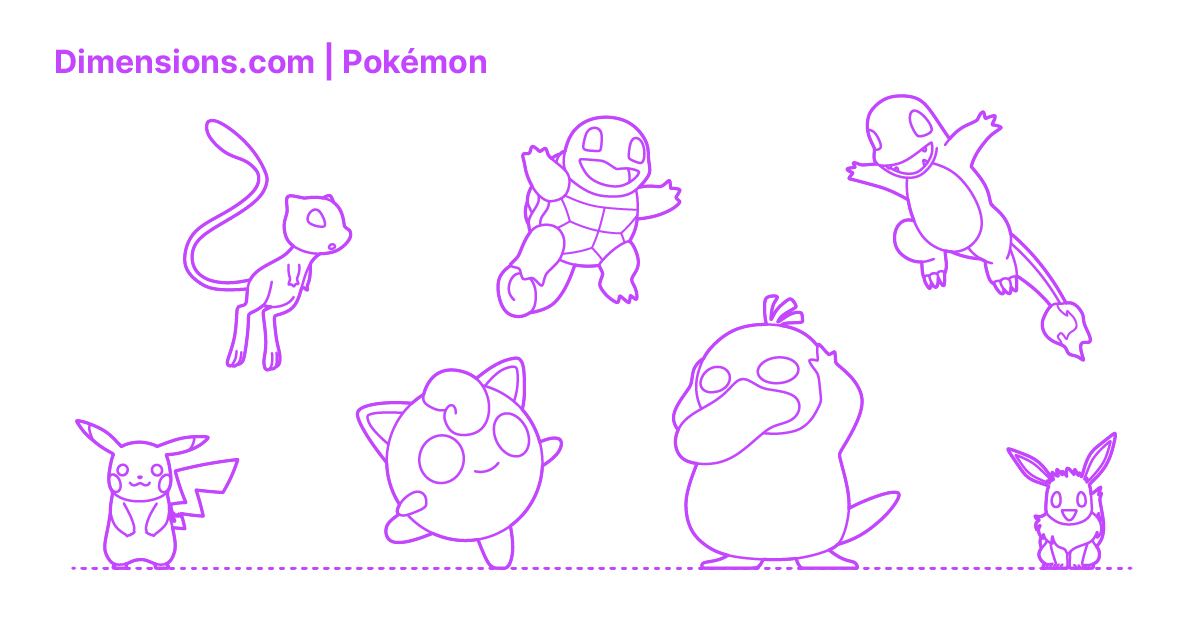 Pokémon Dimensions & Drawings | Dimensions.com