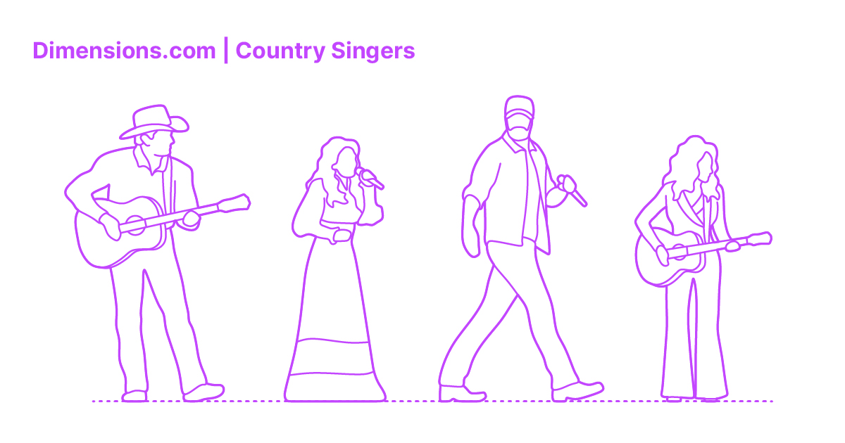Country Musicians | Country Music Dimensions & Drawings | Dimensions.com