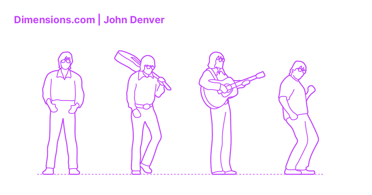 John Denver Dimensions & Drawings | Dimensions.com