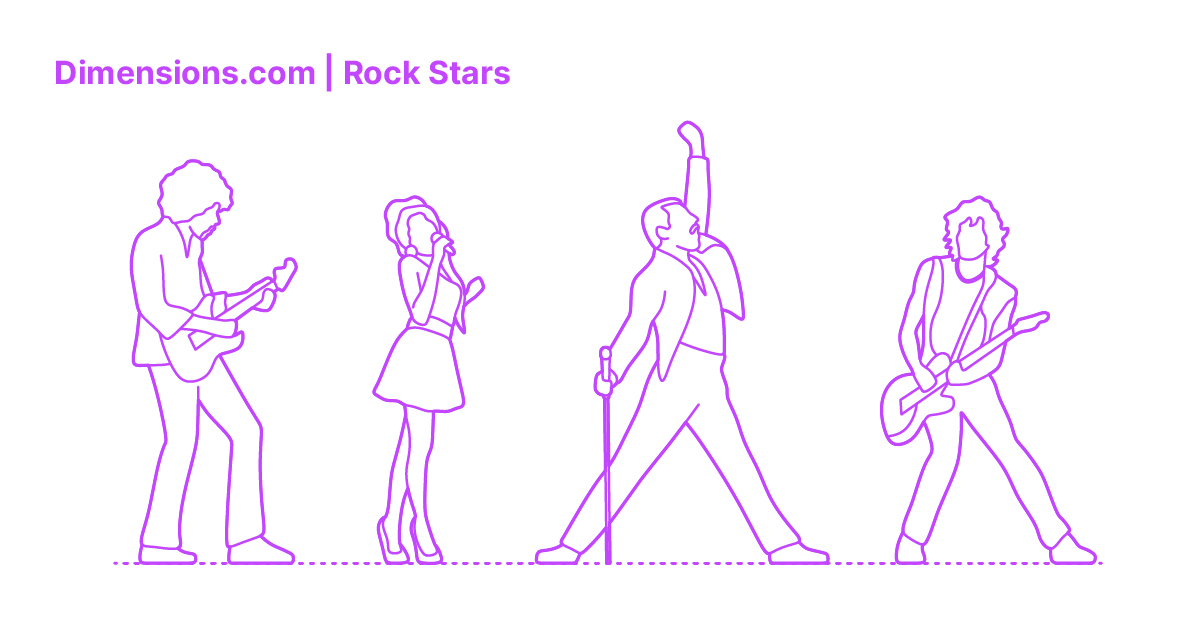 Rock Stars | Rock Music Dimensions & Drawings | Dimensions.com
