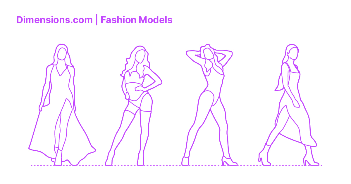 Fashion Models Dimensions & Drawings | Dimensions.com