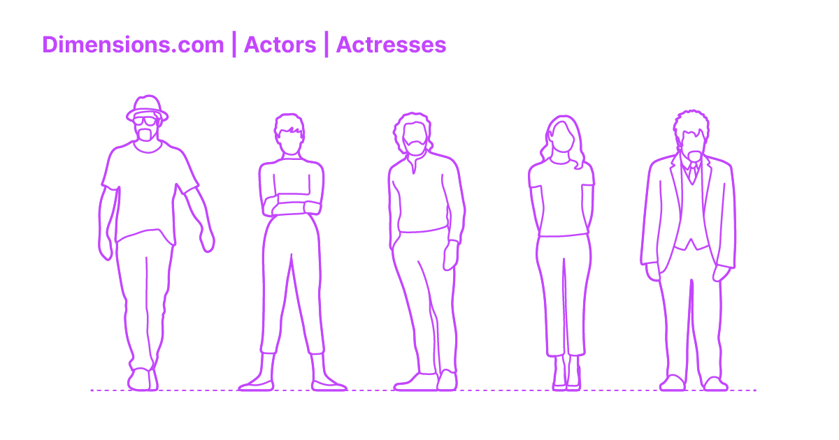Actors & Actresses Dimensions & Drawings | Dimensions.com