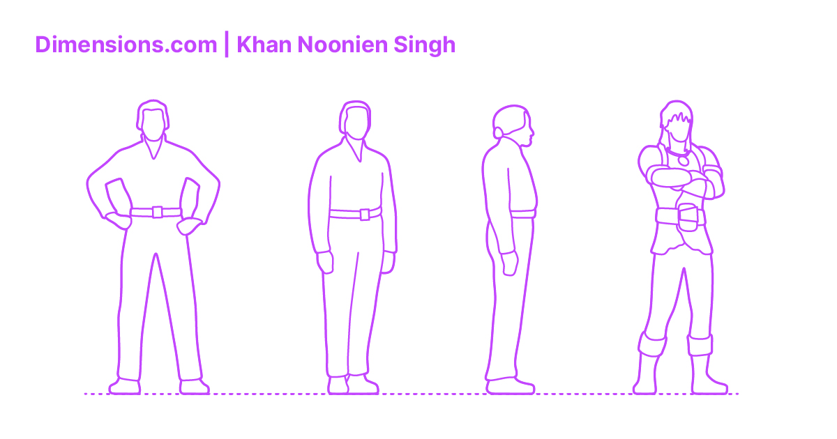Khan Noonien Singh Dimensions & Drawings | Dimensions.com