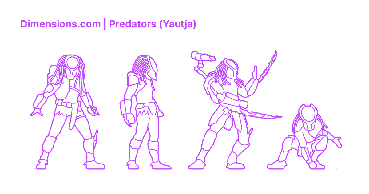 Predators (Yautja) Dimensions & Drawings | Dimensions.com