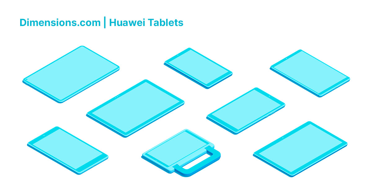 Huawei Tablets Dimensions & Drawings | Dimensions.com