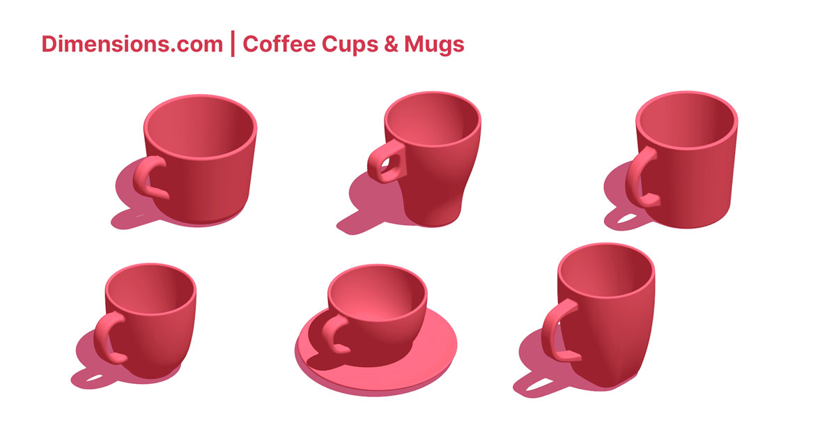 Coffee Cups | Coffee Mugs Dimensions & Drawings | Dimensions.com