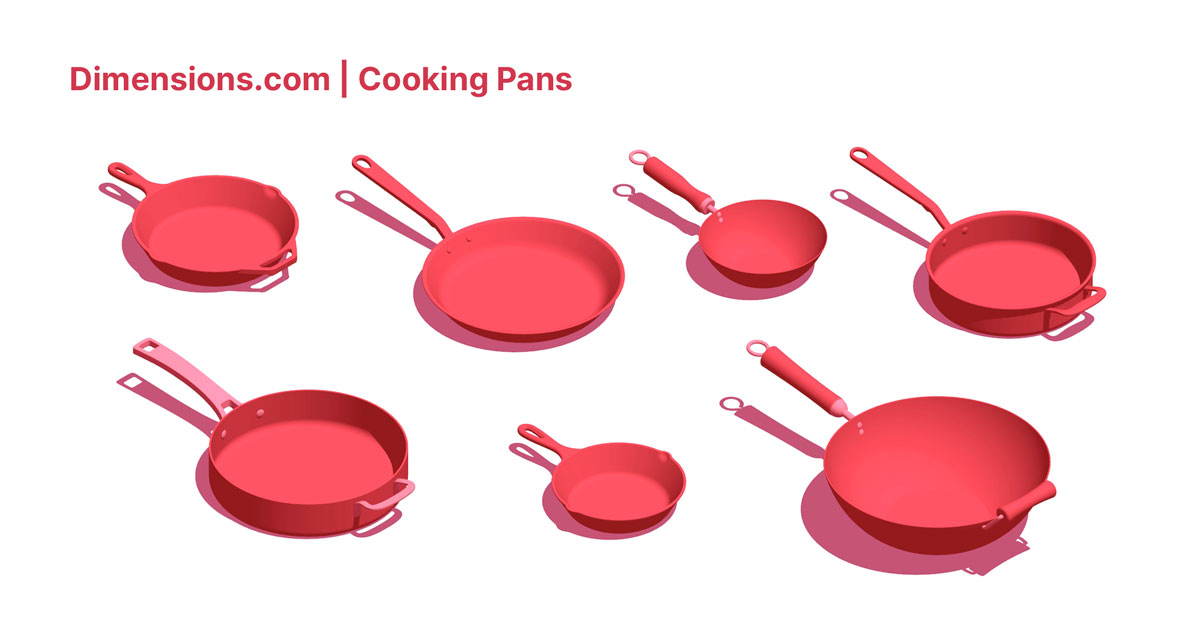 Cooking Pans Dimensions & Drawings | Dimensions.com