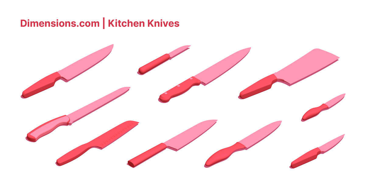 Kitchen Knives Dimensions & Drawings | Dimensions.com