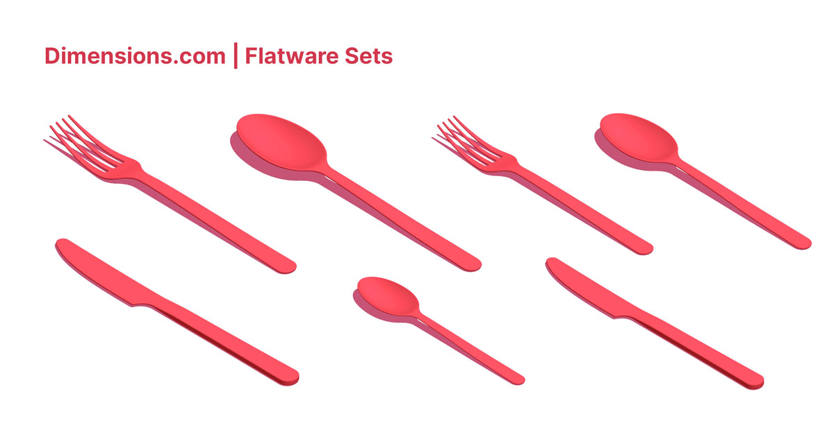 Flatware Sets | Silverware Sets Dimensions & Drawings | Dimensions.com