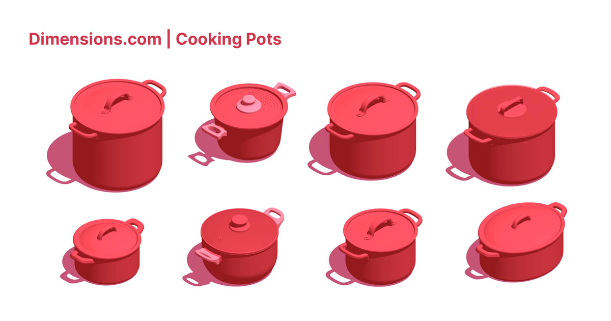 Cooking Pots Dimensions & Drawings | Dimensions.com