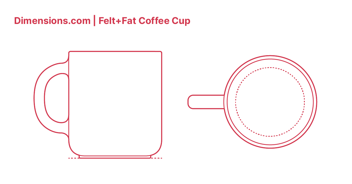 Felt+Fat Coffee Cup Dimensions & Drawings | Dimensions.com