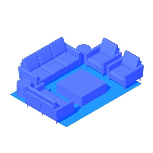 Living Room - L-Shape, Sofa & Loveseat Dimensions & Drawings ...