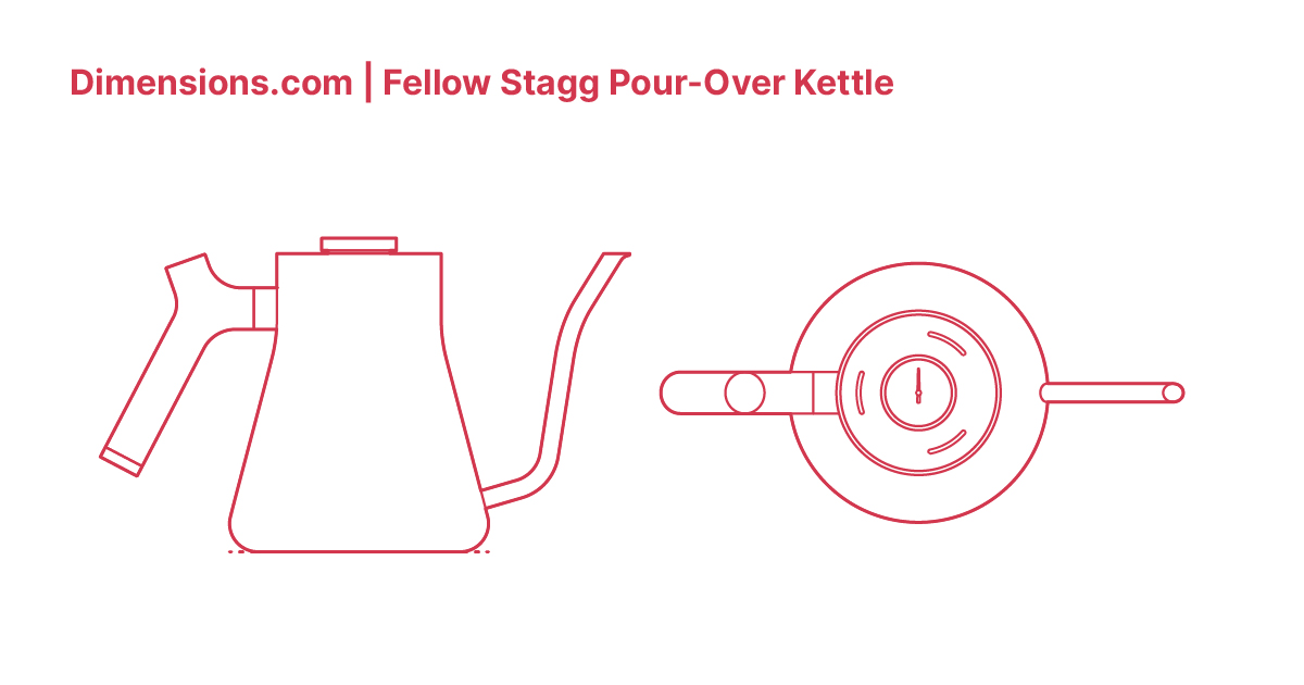 Fellow Stagg Pour-Over Kettle Dimensions & Drawings | Dimensions.com
