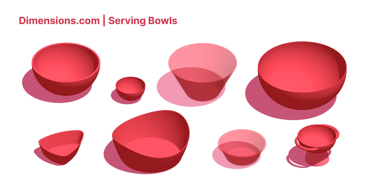 Serving Bowls Dimensions & Drawings | Dimensions.com
