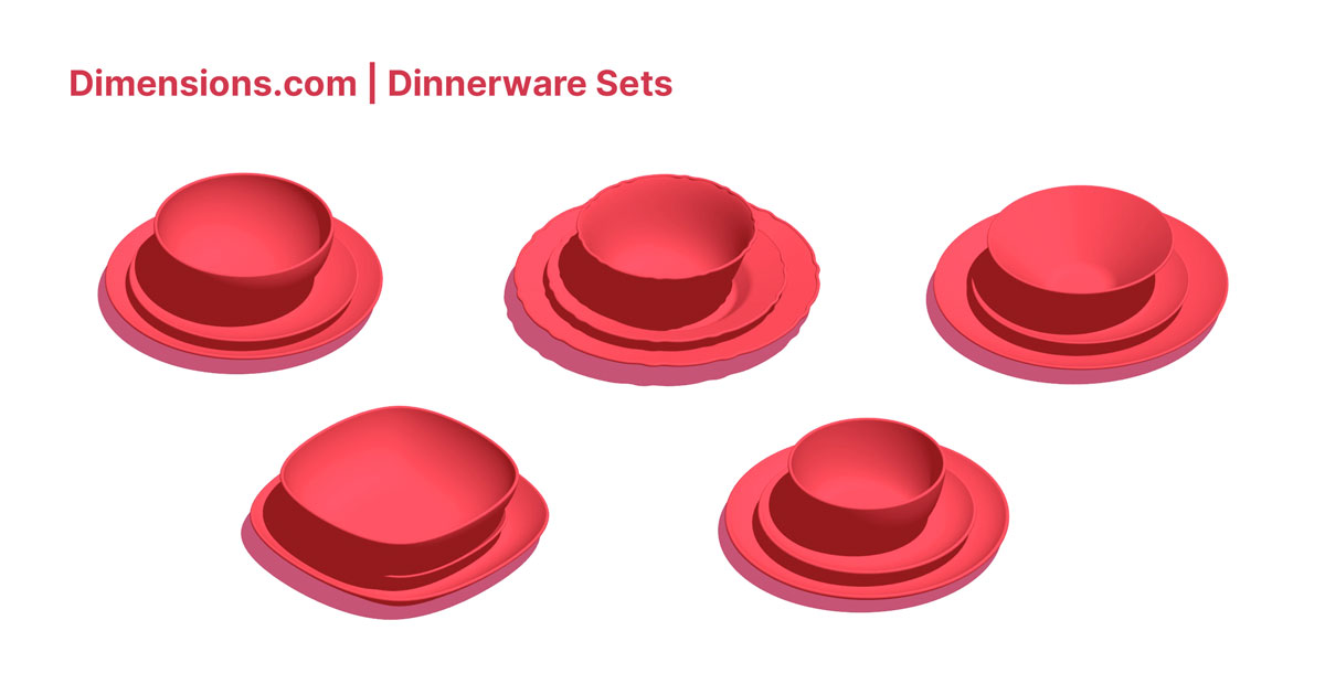 Dinnerware Sets Dimensions & Drawings | Dimensions.com