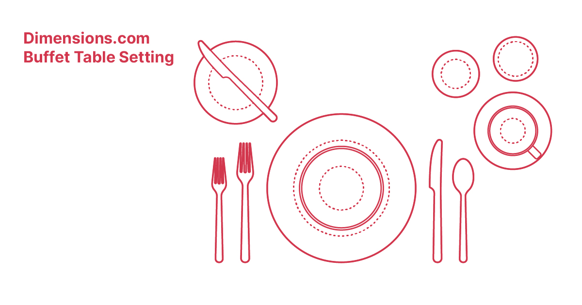 Buffet Table Setting Dimensions & Drawings | Dimensions.com