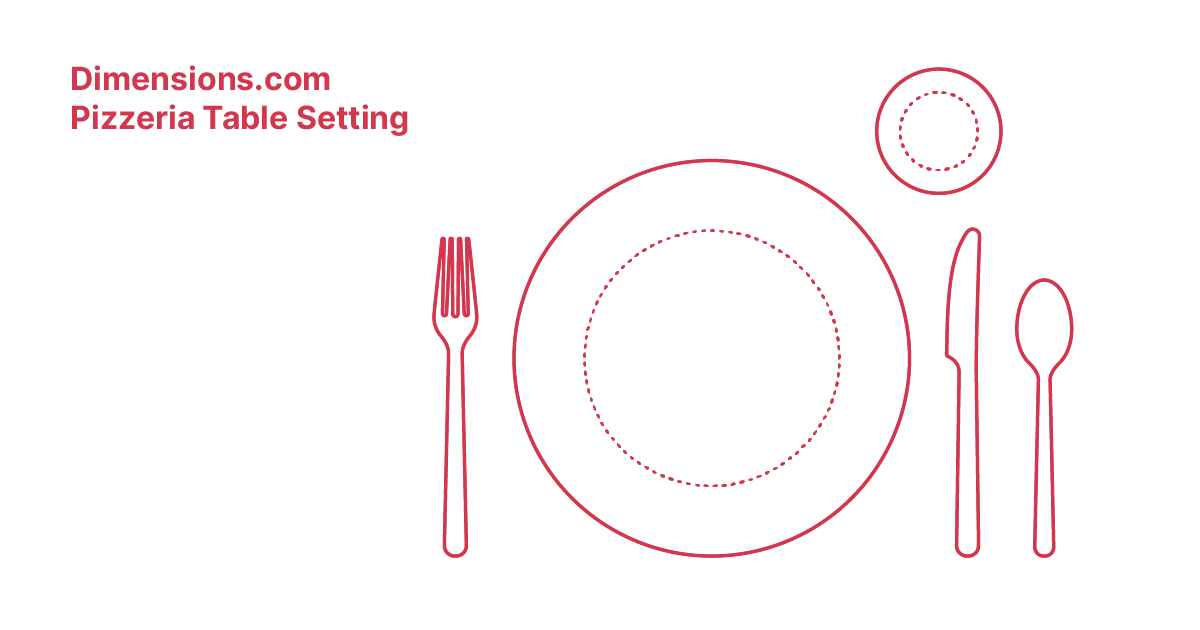 Pizzeria Table Setting Dimensions & Drawings | Dimensions.com
