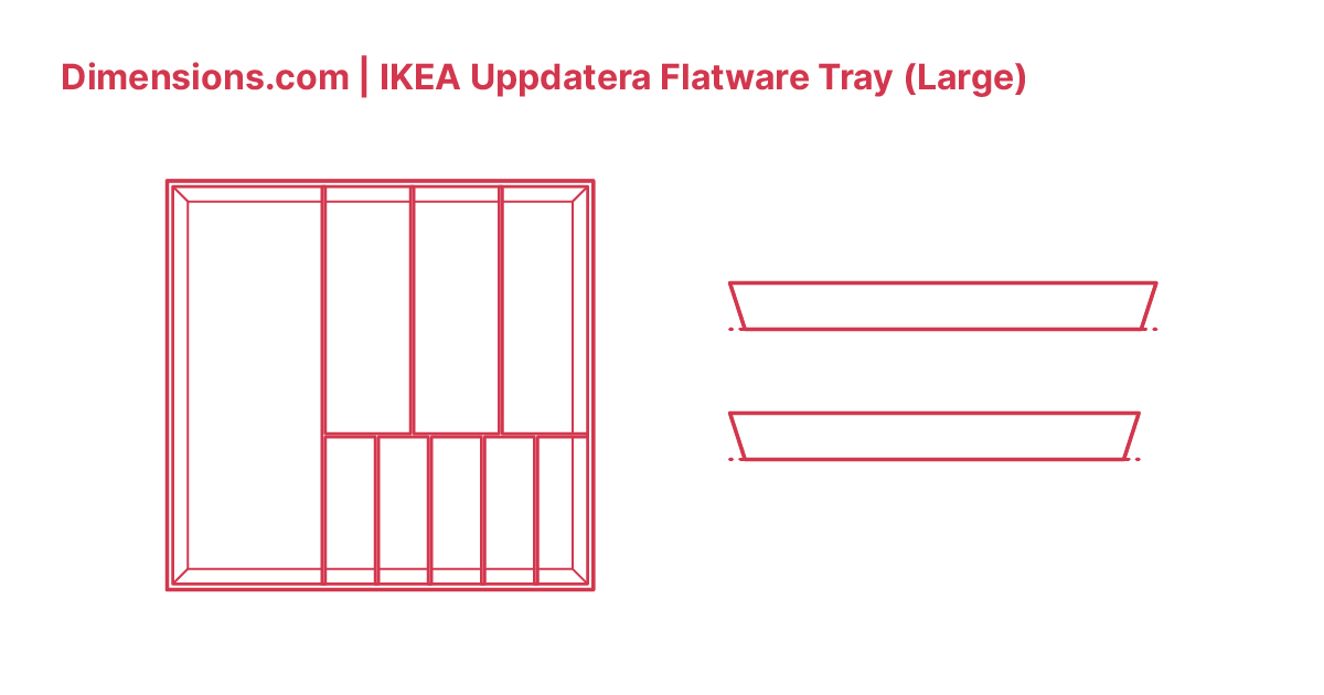 IKEA Uppdatera Flatware Tray (Large) Dimensions & Drawings | Dimensions.com