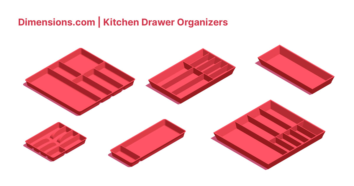 Kitchen Drawer Organizers Dimensions & Drawings | Dimensions.com