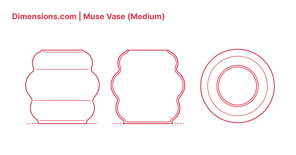 Muse Vase (Medium) Dimensions & Drawings | Dimensions.com