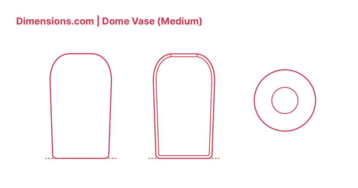 Dome Vase (Medium) Dimensions & Drawings | Dimensions.com