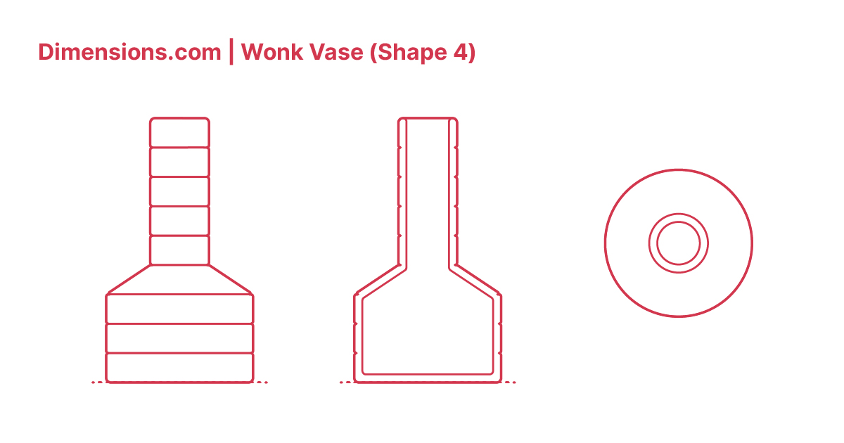 Wonk Vase (Shape 4) Dimensions & Drawings | Dimensions.com