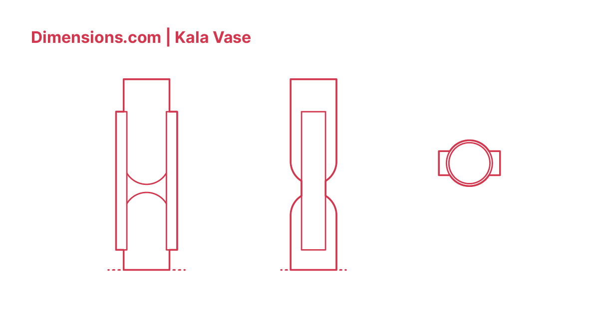 Kala Vase Dimensions & Drawings | Dimensions.com