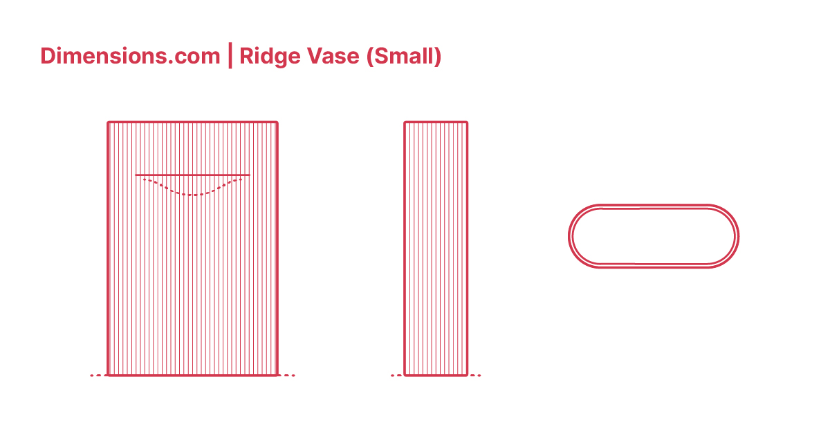 Ridge Vase (Small) Dimensions & Drawings | Dimensions.com
