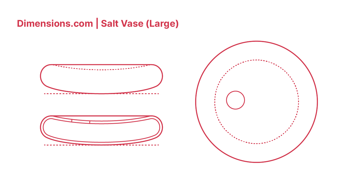 Salt Vase (Large) Dimensions & Drawings | Dimensions.com