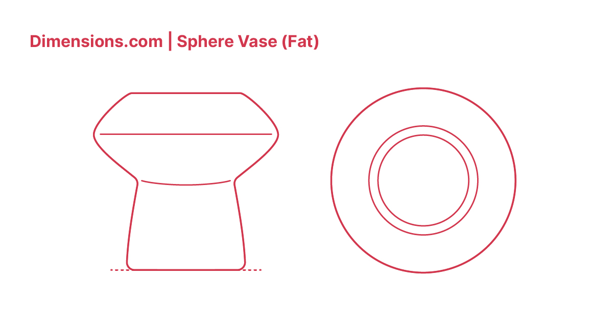 Sphere Vase (Fat) Dimensions & Drawings | Dimensions.com